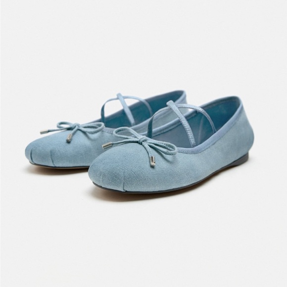 Zara | Shoes | Zara Limited Edition Denim Ballet Flats | Poshmark